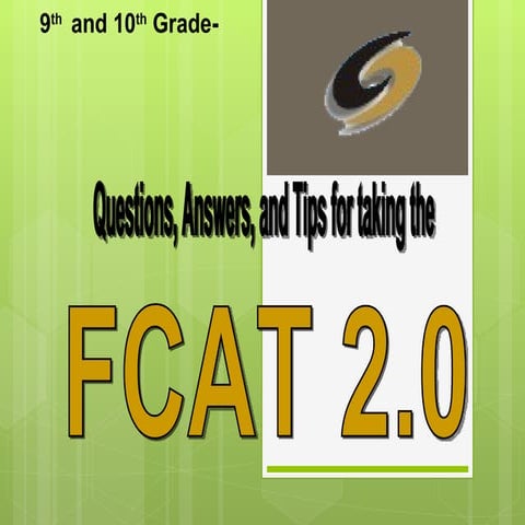 FCAT 2.0 reading presentation | PPT