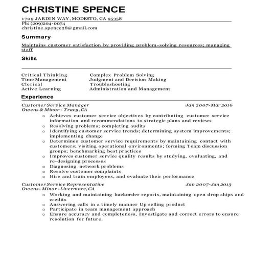 CHRISTINE Resume 1 | PDF