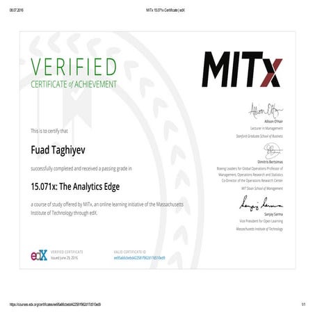 MIT R machine learning certificate | PDF
