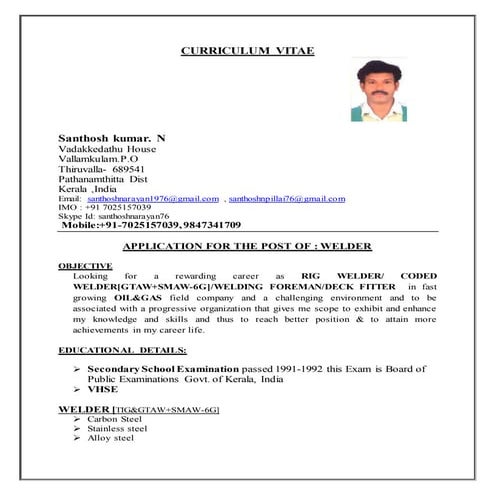 new cv santhosh | DOCX