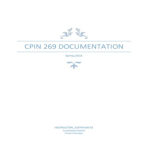 CPIN 269 Final Documentation | DOCX