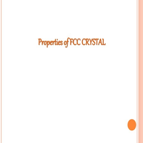 FCC STRUCTURE | PPTX