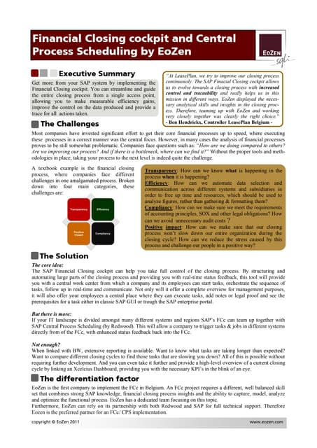 Sap Financial Closing Cockpit | PDF