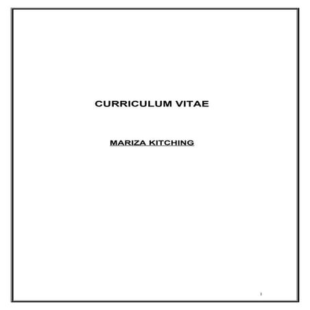 CV - MARIZA - Updated - April 15 | DOC