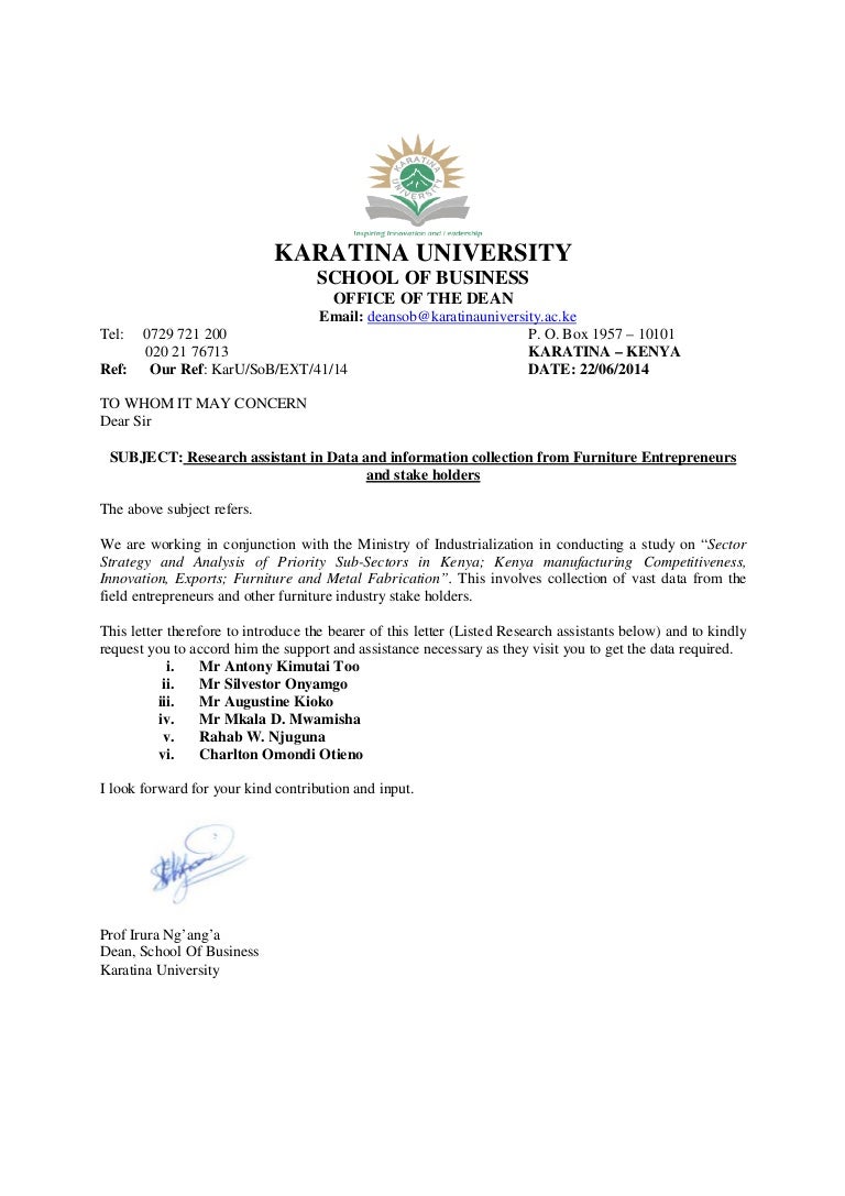 Furniture Research Assistants Introduction Letter 27062014 furniture-research-assistants-introduction-letter-27062014