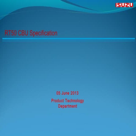 RT50 specs report | PPT