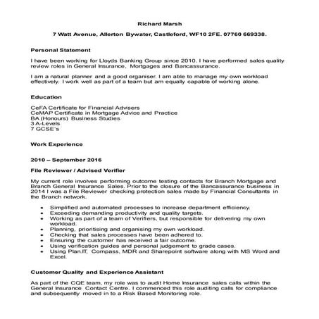 Catherine pritchard cv3 | DOCX