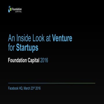 An Inside Look at Venture for Startups | PPTX | Social Networking ...