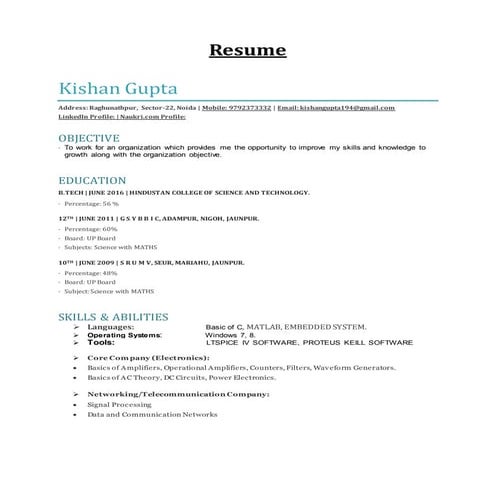 Resume shyam final | PDF