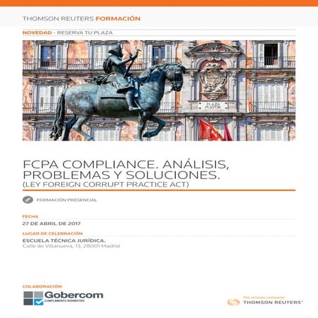 Fcpa compliance. analisis, problemas y soluciones (Ley Foreign Corrupt ...