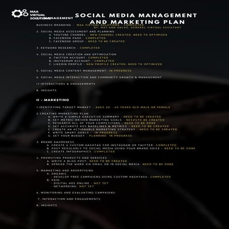 Social Media Management & Marketing Plan | PDF | Social Networking ...