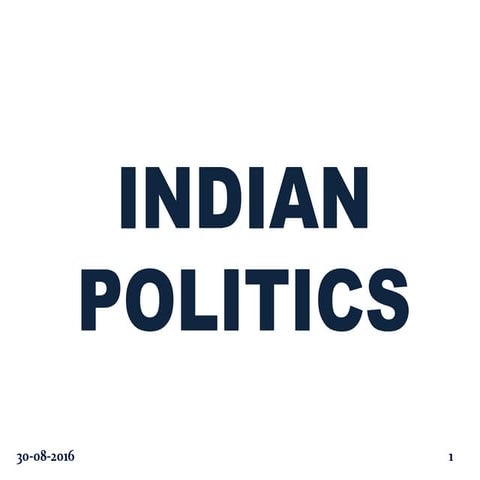 Indian Politics | PPTX
