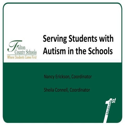 Serving Students with Autism in Schools | PPTX