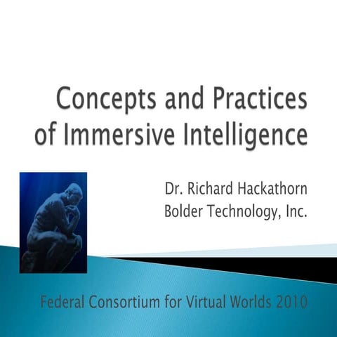 Concepts of Immersive Intelligence | PPTX | Artificial Intelligence ...