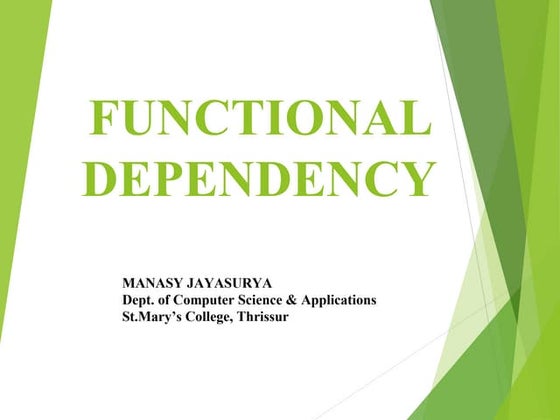 Functional dependency | PPTX