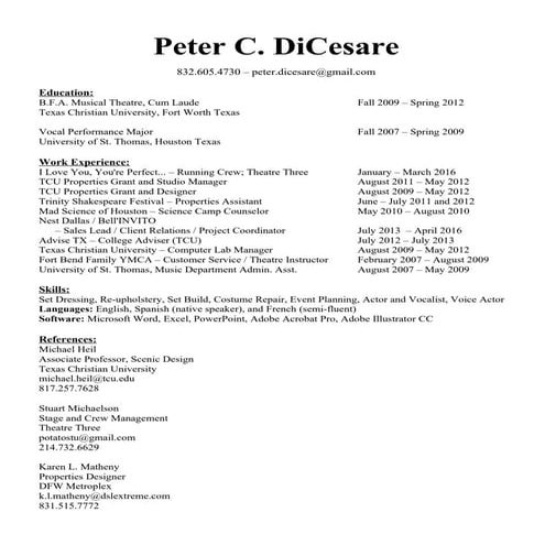 Peter C. DiCesare Resume-P | PDF