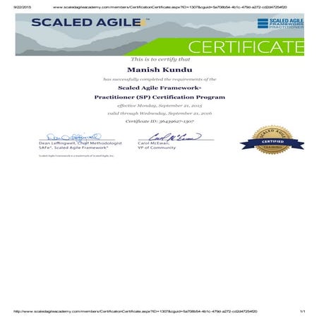 Certificate VCS | PDF