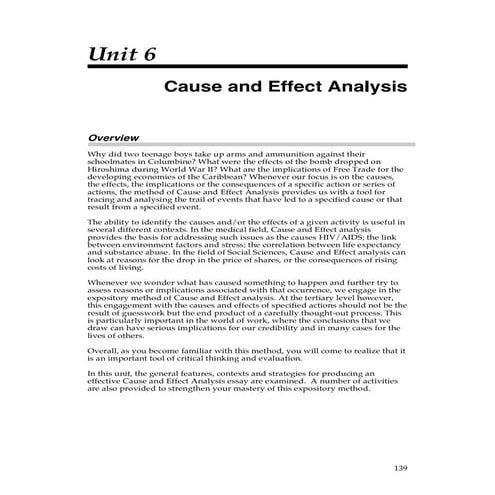English Cause or Effects Essay Writing | PDF