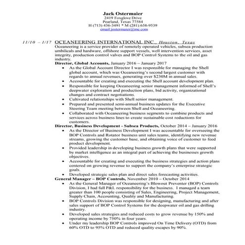 Jack Ostermaier resume | DOC