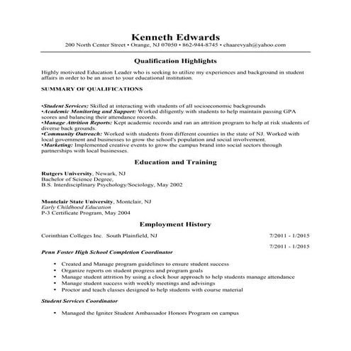Ken Resume 1 | PDF | Professional School | Postgraduate Education