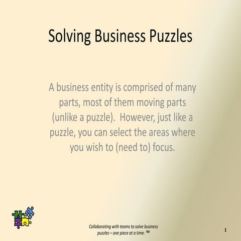 x - Solving Business Puzzles | PDF
