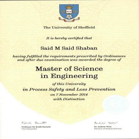 Msc in Process Safety | PDF