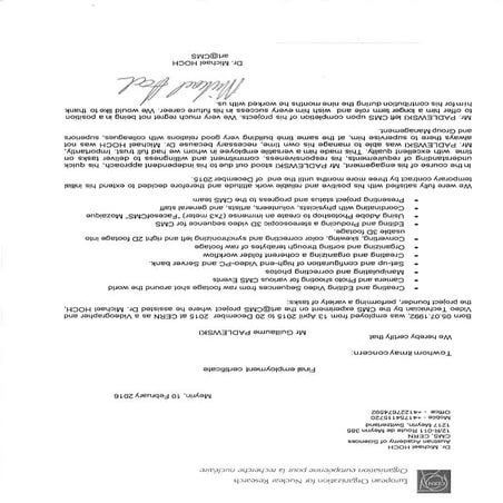 CERN2015ReferenceLetter | PDF