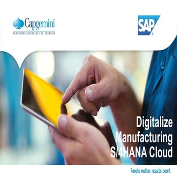 Digitalize Manufacturing Through SAP S/4HANA Cloud | PPTX