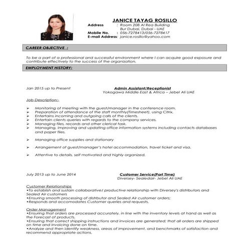 janice cv new | DOC