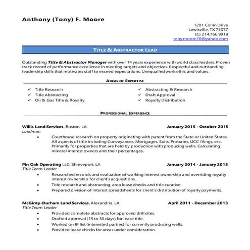Mark C Icenhower Landman Resume 2015_ | DOC