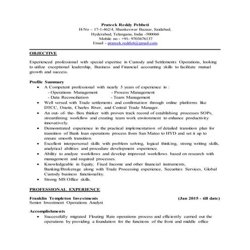 Prateek CV | DOCX