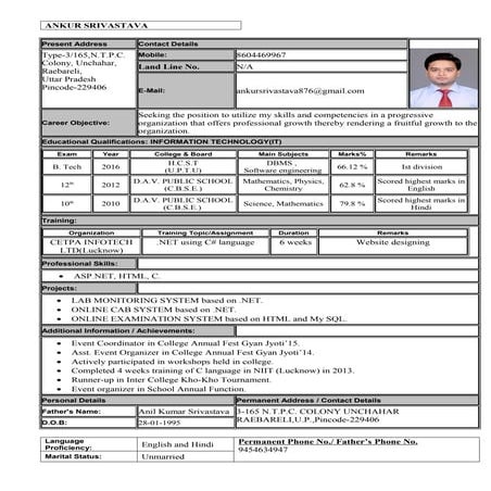 ANKUR SRIVASTAVA | PDF