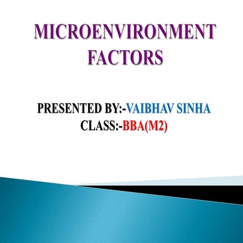 MICROENVIRONMENT FACTORS | PPTX