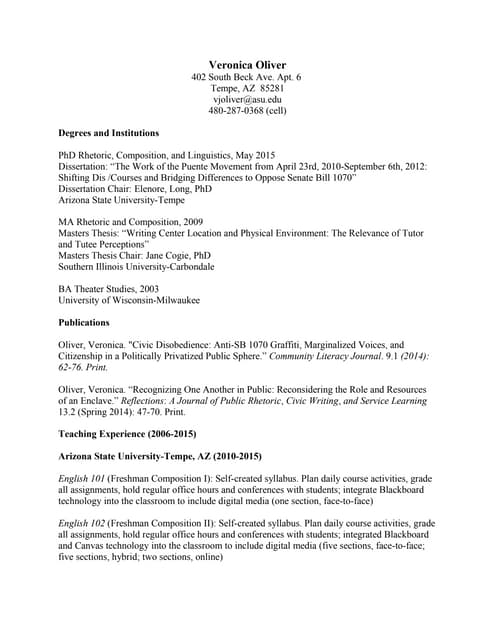 Melissa Brewer Clark Resume | PDF | College Education | Education