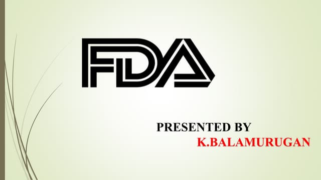 USFDA | PPT