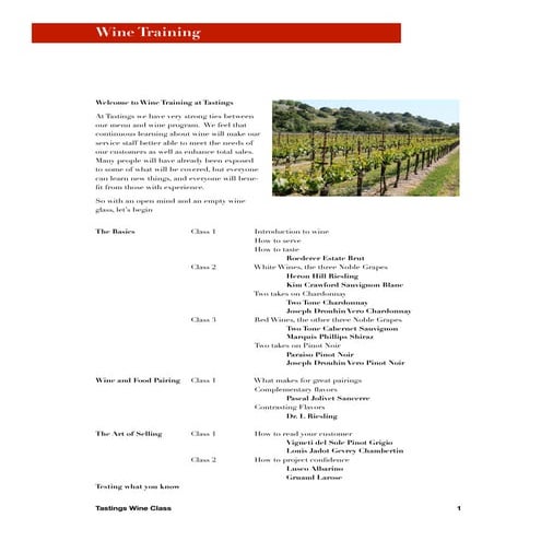 Tastings Wine Program | PDF | Alcoholic Beverages | Food & Drink