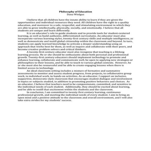 Philosophy of Education | PDF