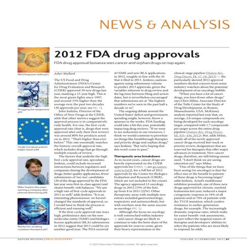 FDA approvals 2012 | PDF