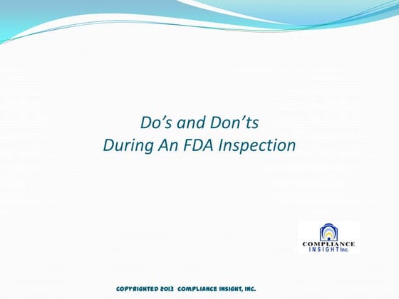 Fda Inspection | PPT