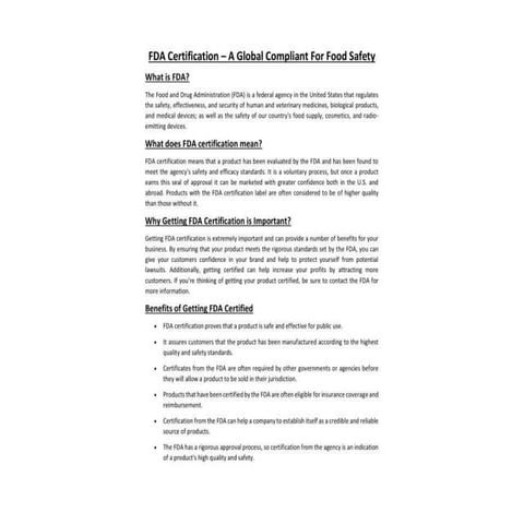 FDA Certification.ppt