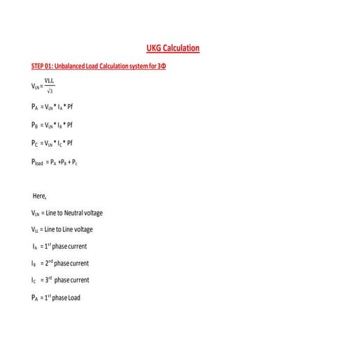 UKG Calculation | DOCX