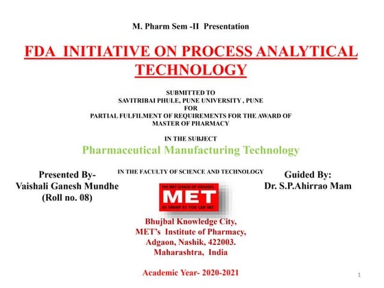 Process Analytical Technology (PAT) | PPT