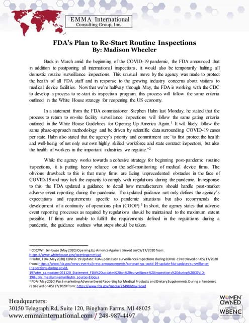 GMP Inspections by Health Canada | DOCX