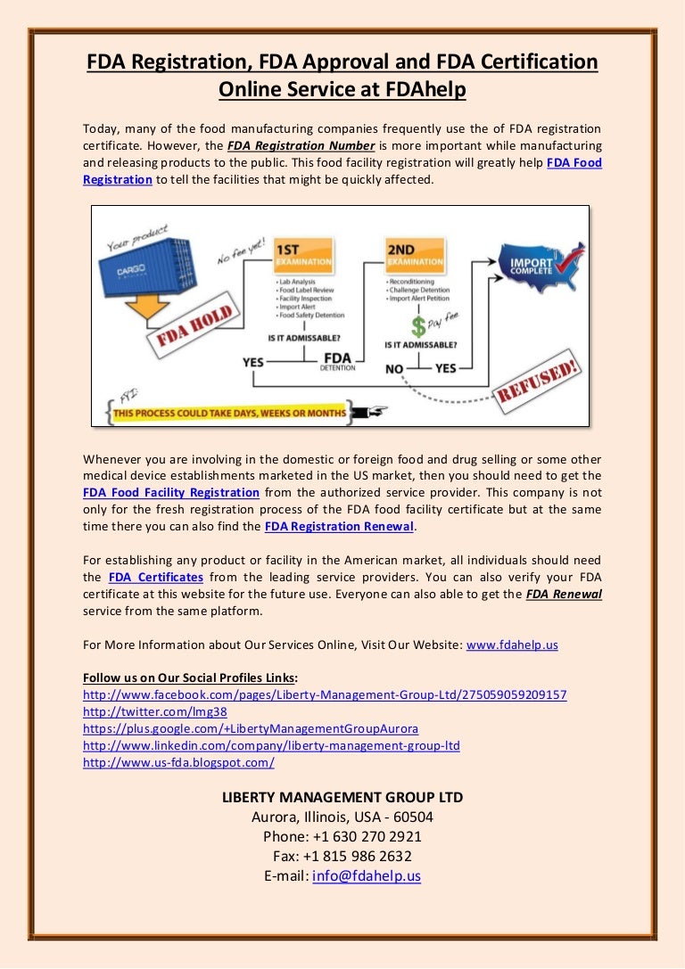 FDA Registration, FDA Approval and FDA Certification Online Service a… FDA Registration, FDA Approval and FDA Certification Online Service a…