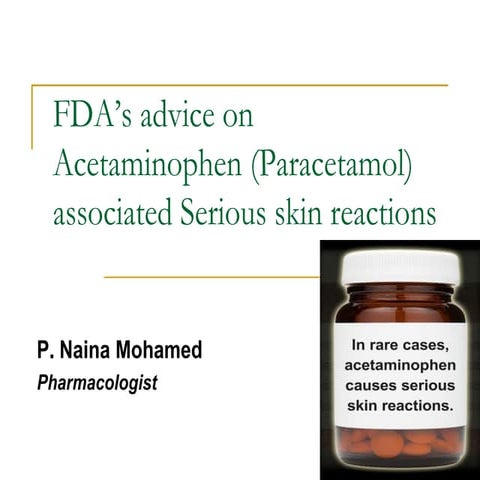 FDA's advice on_acetaminophen_(paracetamol)_associated serious skin ...