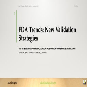 FDA Trend: New Validation Strategies | PPT | Free Download