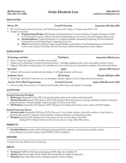 TechnicalResume | PDF