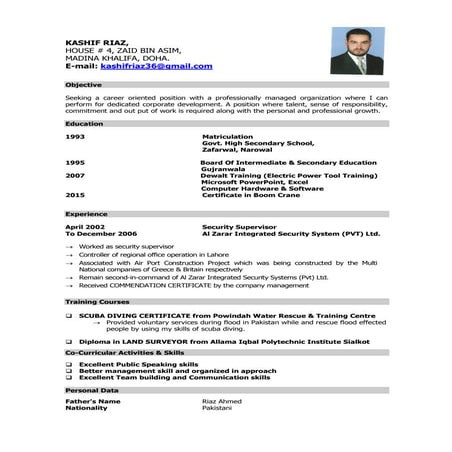 Kashif-CV.PDF | Resume Writing and Advice | Job Search