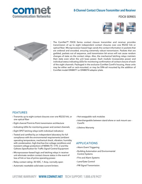 ComNet FDX60M1A Data Sheet | PDF | Computer Networking | Computing