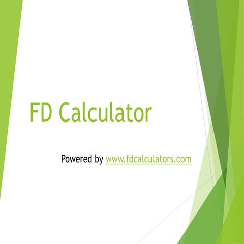 Fd calculator ppt | PPT
